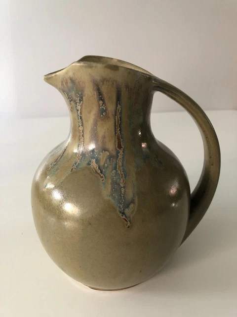 ANCIEN PICHET en GRES DENBAC avec COULURES . SIGNE/ NUMEROTE en TBE EUR 17,50 - PicClick FR